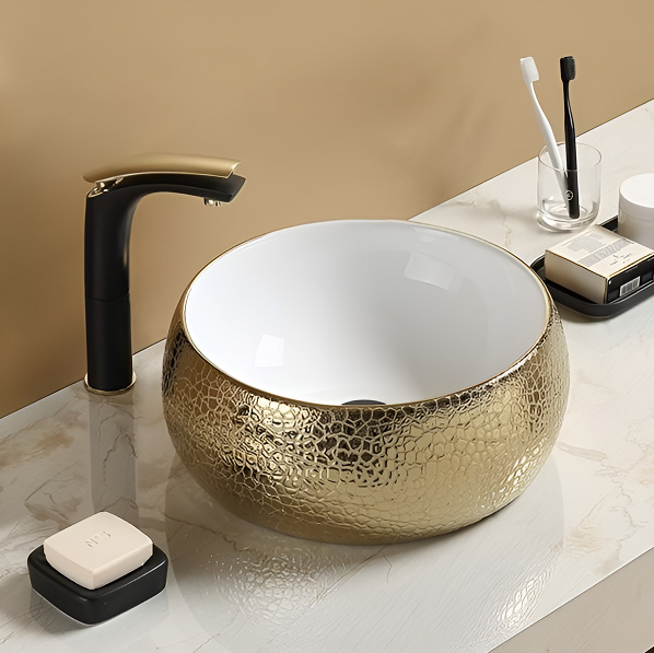 Chậu rửa lavabo đặt bàn pha lê màu ghi HANJIN HJ-40CR , chau-rua-mat-mau-den,chau-dat-ban-mau ...